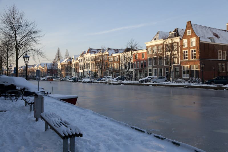 Dutch frozen canal stock photo. Image of canal, netherlands - 18918062