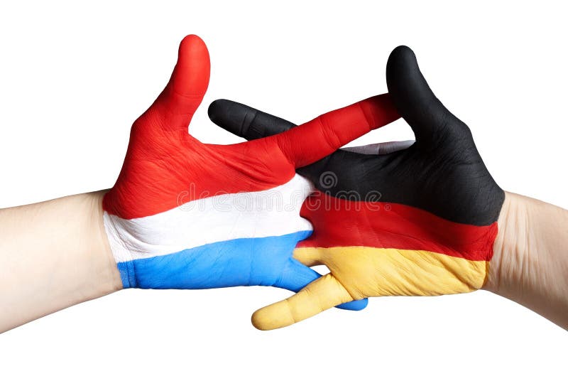 Handshake between Germany and the Netherlands Stock Photo - Image of ...