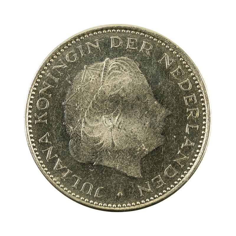 2,5 Dutch Guilder Coin 1978 Reverse Stock Image - Image of macro ...