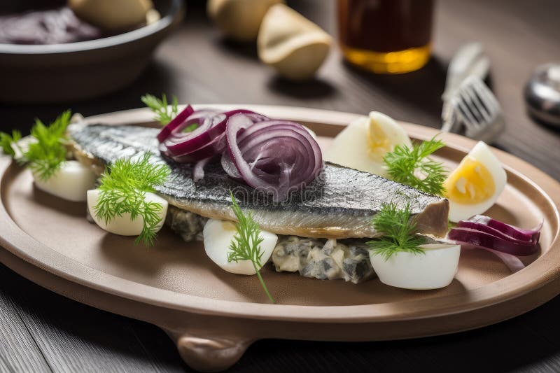Dutch Herring Food. Generate Ai Stock Illustration - Illustration of ...