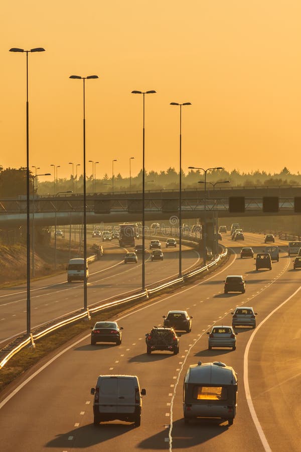 Dutch Highway in the Afternoon Stock Image - Image of bridge, curve ...
