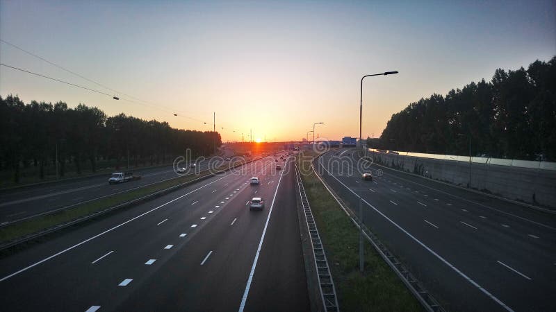 Dutch highway horizon stock photo. Image of darkness - 231141984