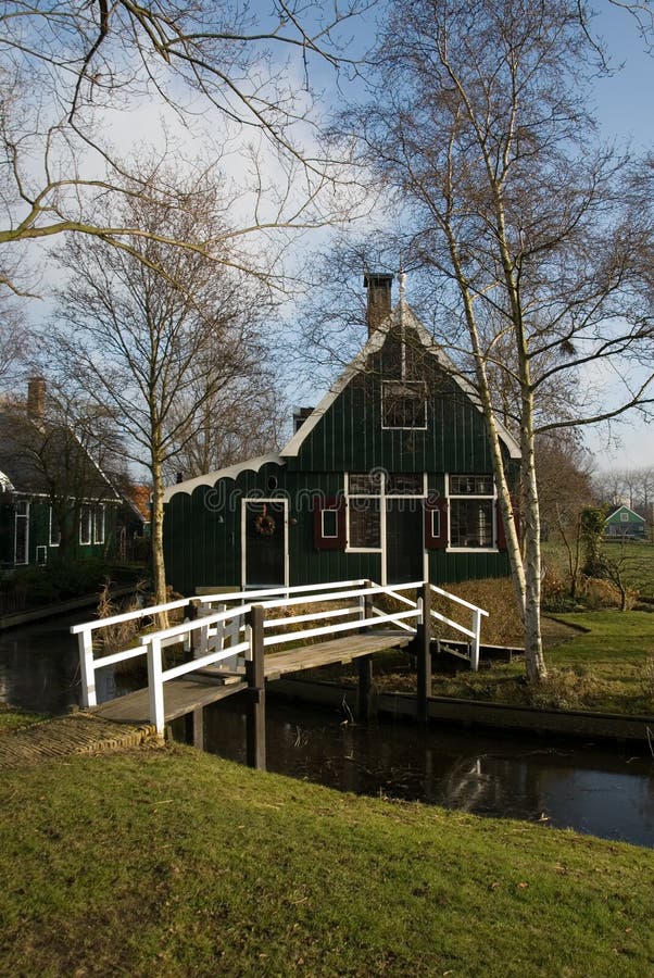 Dutch House stock photo. Image of footbridge, clouds - 10593258