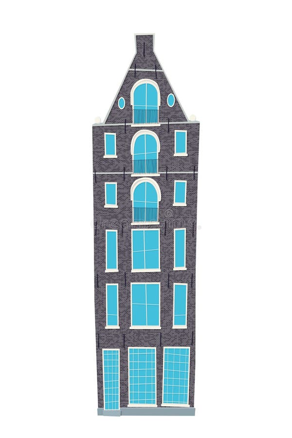 Dutch house illustration stock vector. Illustration of shade - 25509420