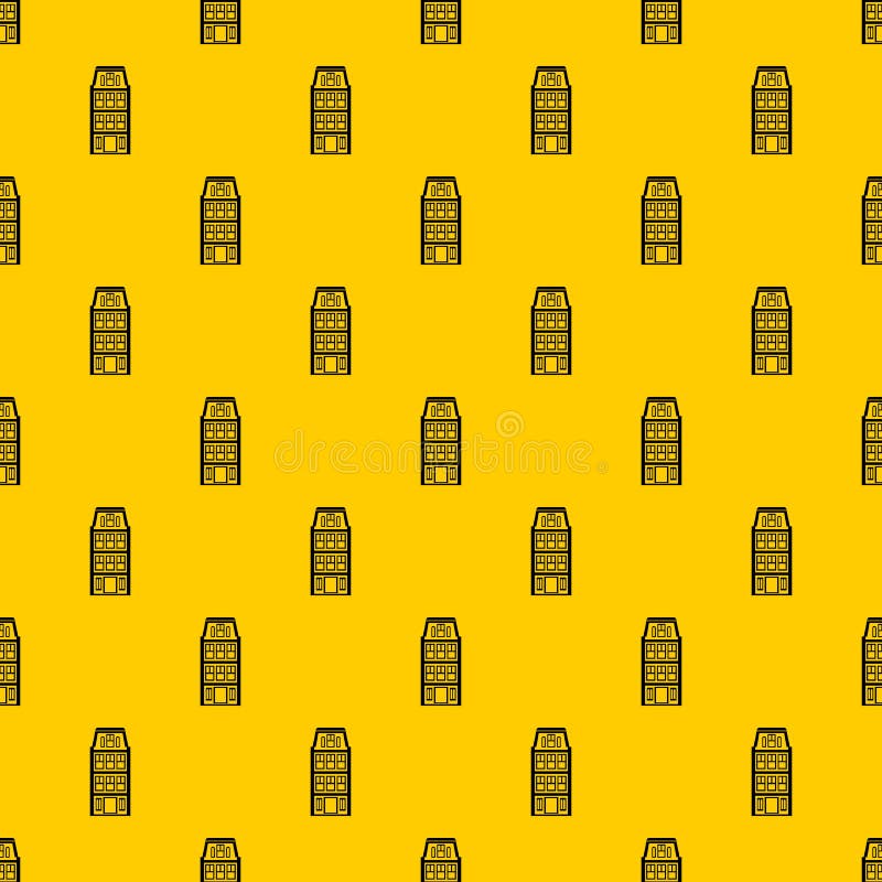 Dutch Houses Pattern Vector Stock Vector - Illustration of architecture ...