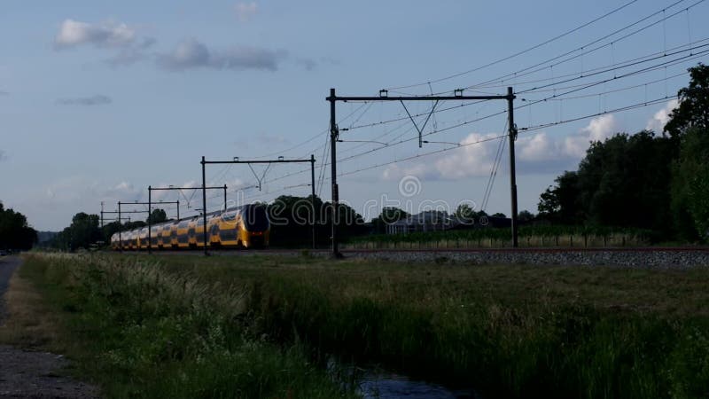 Dutch Intercity Train Passing Stock Video - Video of netherlands, coach ...