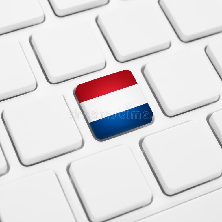 Dutch Language or Netherlands Web Concept. National Flag Button Stock ...