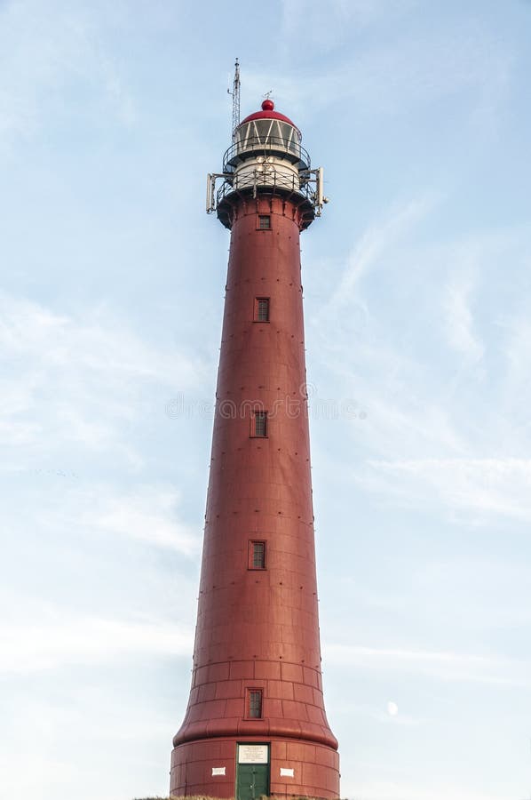 Large and High Dutch Lighthouse Stock Photo - Image of blue ...