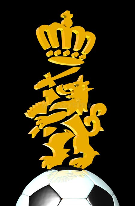 Dutch lion stock illustration. Illustration of ball, golden - 5225162