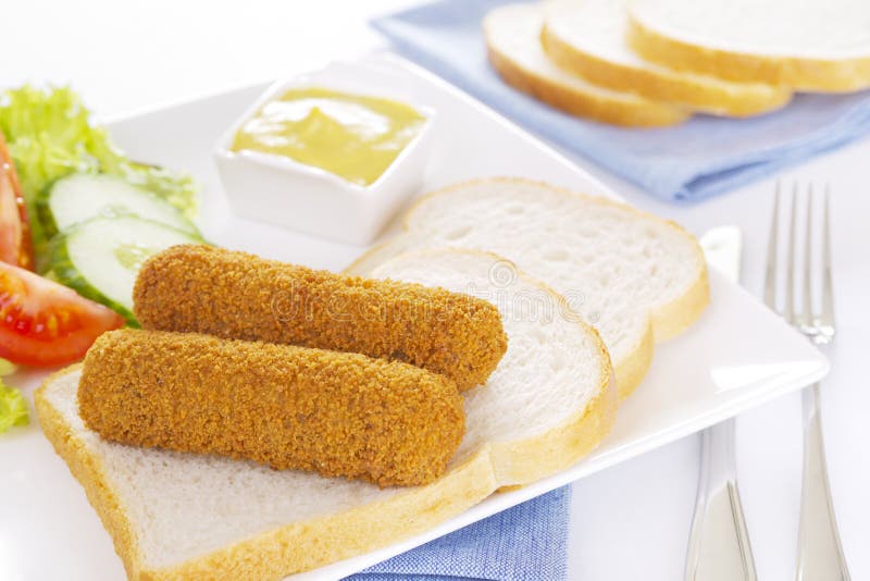 Dutch Meat Croquettes (kroket) Stock Photo - Image of roll, kroket ...