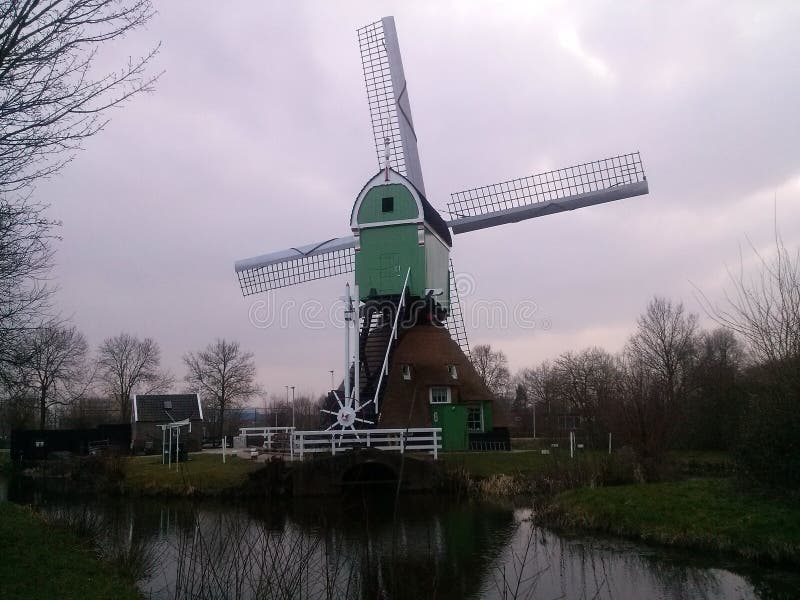 Dutch mill stock photo. Image of landscape, plaatje, nederlands - 51203180