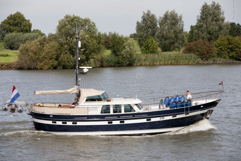 Dutch motorboat stock photo. Image of recreational, wealth - 20902894