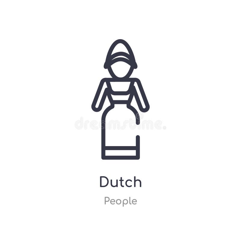 Dutch Outline Icon. Isolated Line Vector Illustration from People ...