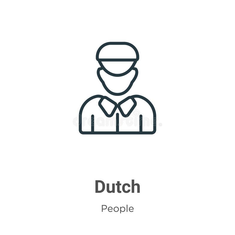 Dutch Outline Vector Icon. Thin Line Black Dutch Icon, Flat Vector ...