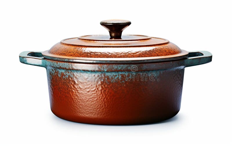 Dutch Oven Against Pure Background Stock Illustration - Illustration of ...
