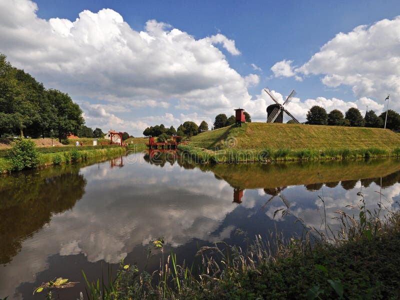 Dutch panorama stock photo. Image of sheep, river, museum - 20771014
