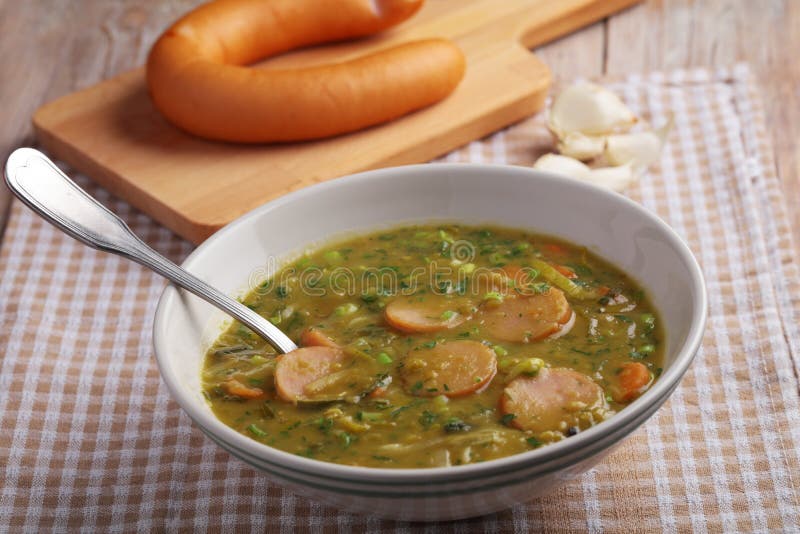Dutch pea soup snert stock photo. Image of copy, green - 93286176