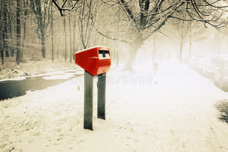 Dutch post box stock photo. Image of winter, snow, postage - 29500594