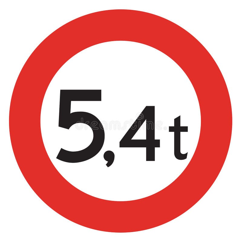 A Dutch Prohibition Sign - No Buses Stock Illustration - Illustration ...