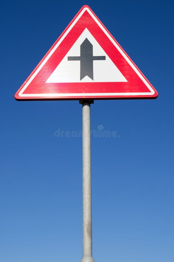 Crossroads with priority stock photo. Image of caution - 157976592 Crossroads with priority stock photo. Image of caution - 157976592
