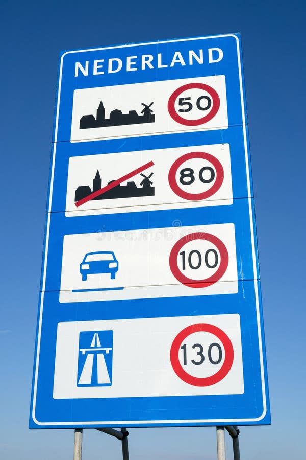 General Speed Limits in the Netherlands Stock Photo - Image of school ...