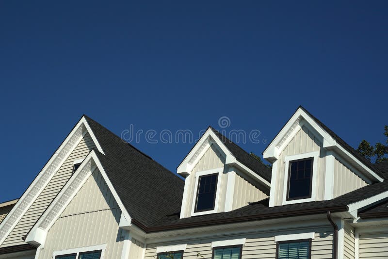 Dutch Roof in Usa House Upper Middle Class New Building Stock Image ... Dutch Roof in Usa House Upper Middle Class New Building Stock Image ...