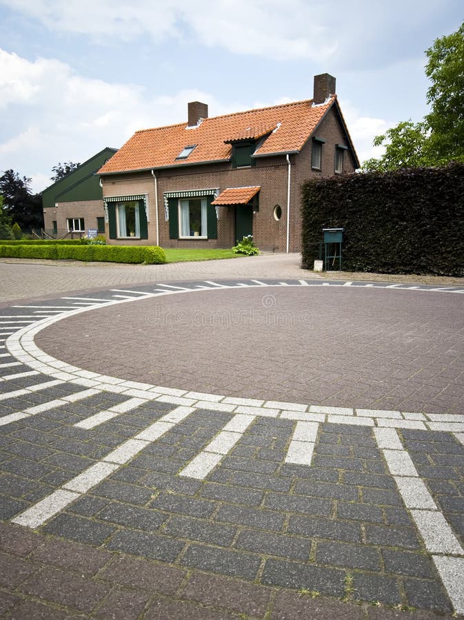 Dutch roundabout stock image. Image of detached, cobblestones - 5352607