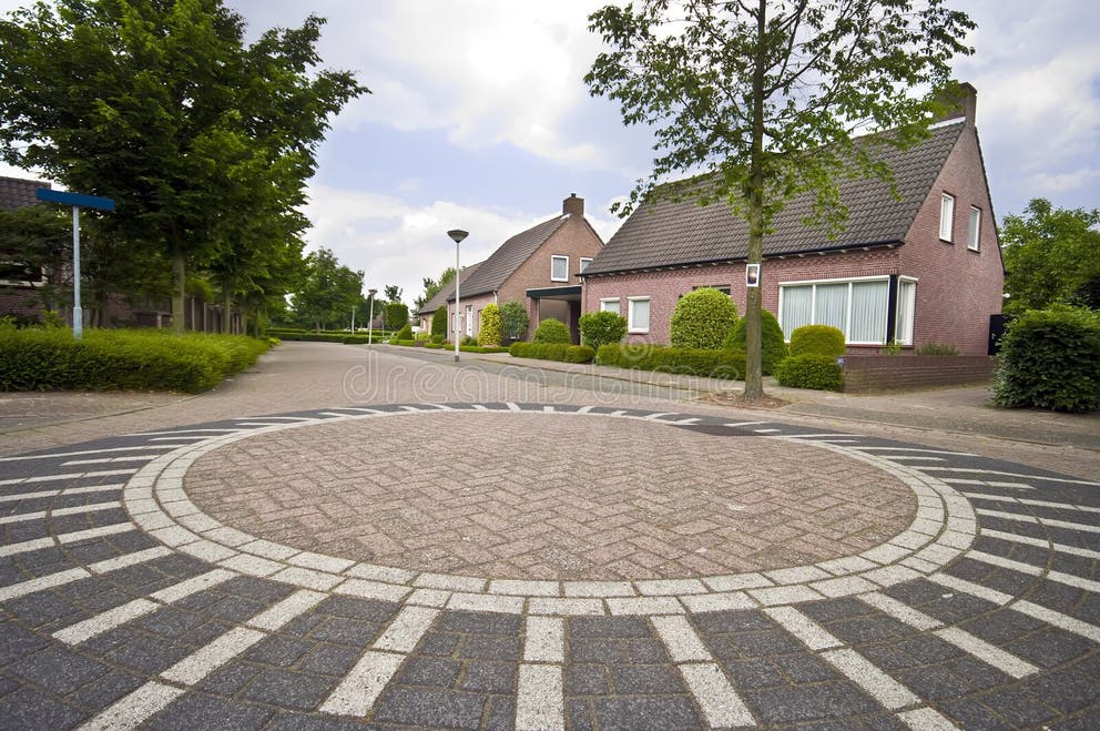 Dutch roundabout stock image. Image of detached, cobblestones - 5352607