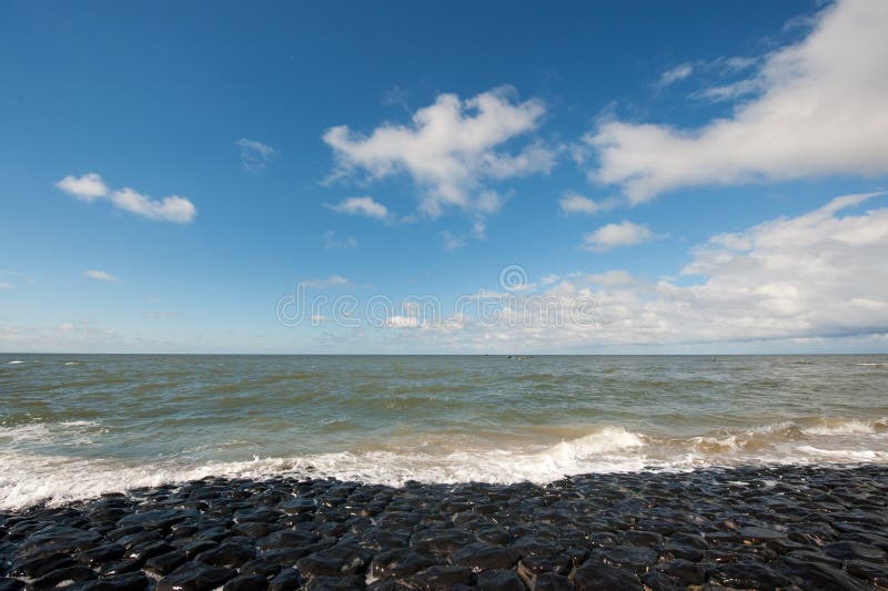 Dutch sea stock image. Image of north, dutch, stones - 16141165