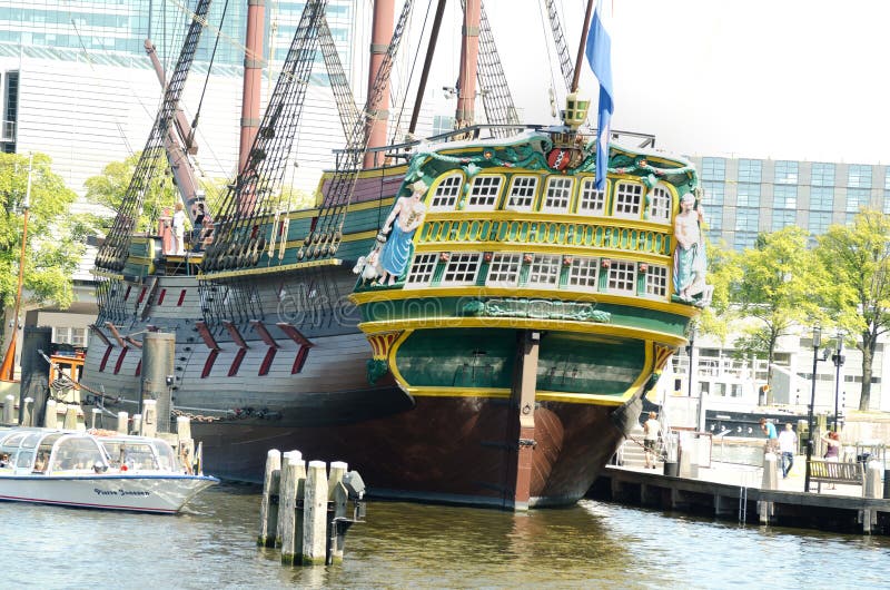 Dutch ship editorial image. Image of harbor, monuments - 30804320