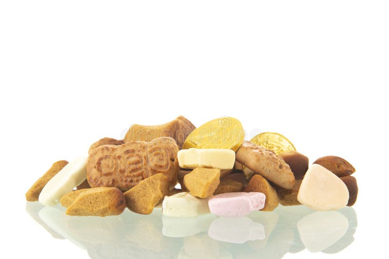 Dutch Sinterklaas Candy Isolated Over White Background Stock Image ...
