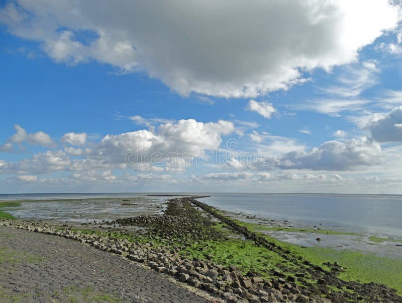 Dutch Skies Above the Wadden Sea Stock Image - Image of scenic, coastal ...
