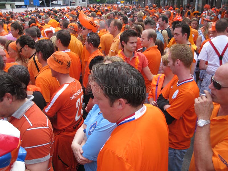 Dutch Soccer Fans editorial photography. Image of group - 14965847