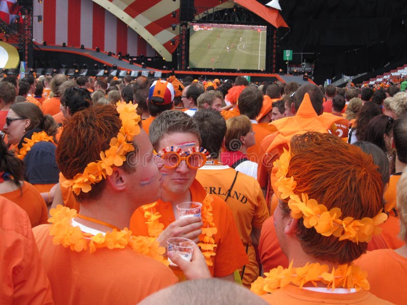 Dutch Soccer Fans editorial photography. Image of beverage - 14965887