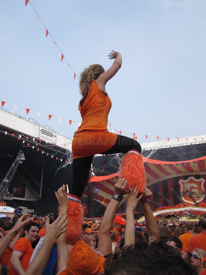 Dutch Soccer Fans editorial image. Image of orange, dutch - 14965925