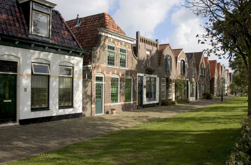 Dutch street stock image. Image of tile, netherland, roof - 413609