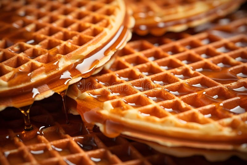 Dutch Stroopwafels, Thin Waffle Cookies Filled with Caramel Syrup Stock ...