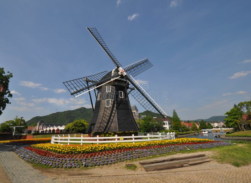 Dutch Style Wind Mills House Stock Image - Image of agriculture ...