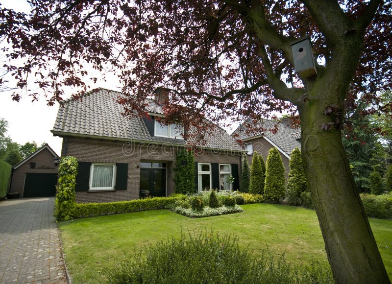 Dutch suburban house stock photo. Image of home, architectural - 5265038