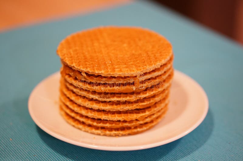 Dutch syrup waffles stock image. Image of breakfast, pancake - 50996191