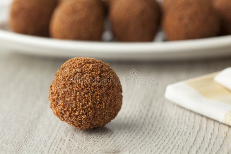 Dutch Traditional Snack Bitterballen Stock Photo - Image of balls ...