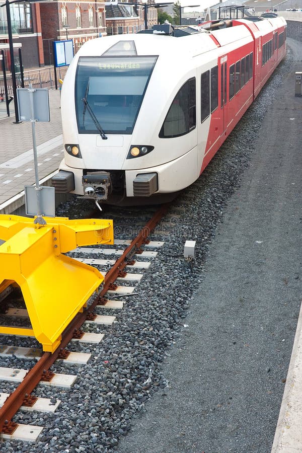 Dutch Train Signs and Lights, Urban. Stock Photo - Image of scene ...