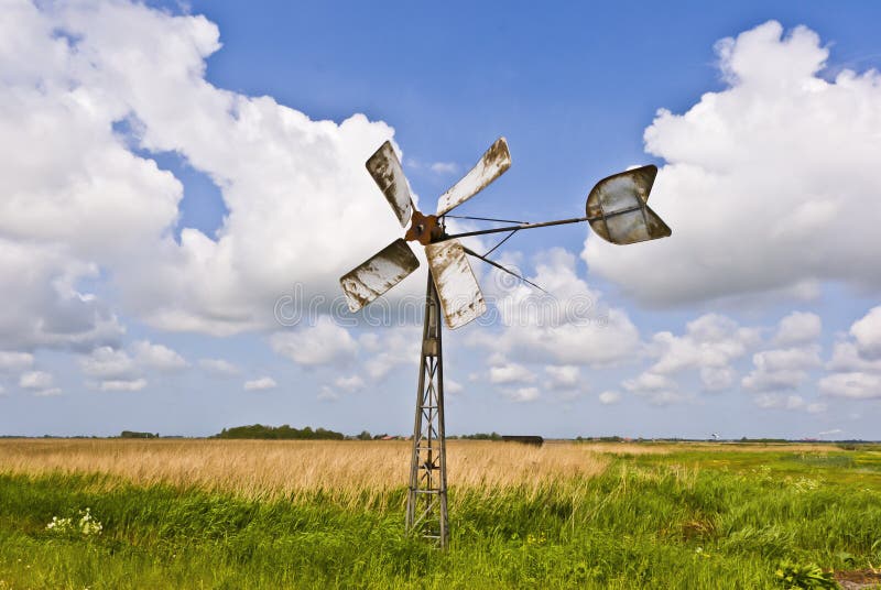 Dutch wind turbine stock photo. Image of land, mill, dutch - 14989372