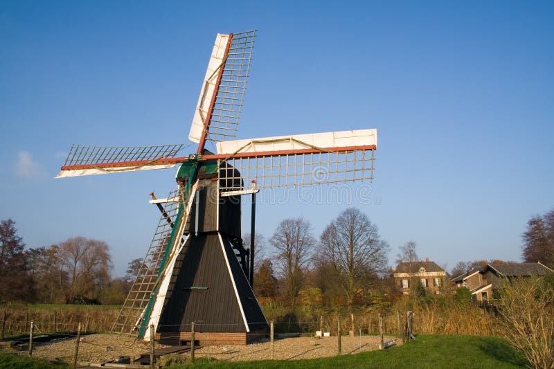 Dutch windmill stock photo. Image of field, outside, grass - 15369938
