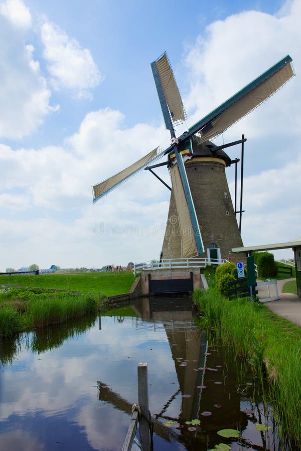 Dutch windmill stock image. Image of green, farm, mill - 24770607
