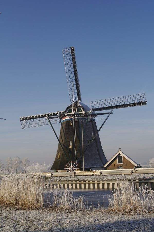 Dutch windmill stock image. Image of netherlands, blue - 6381611