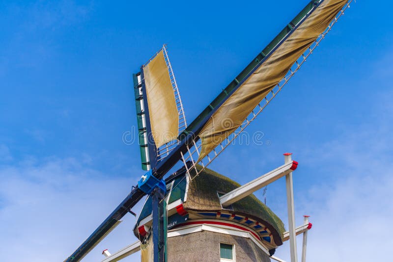Blades of a dutch windmill stock image. Image of agriculture - 256354385