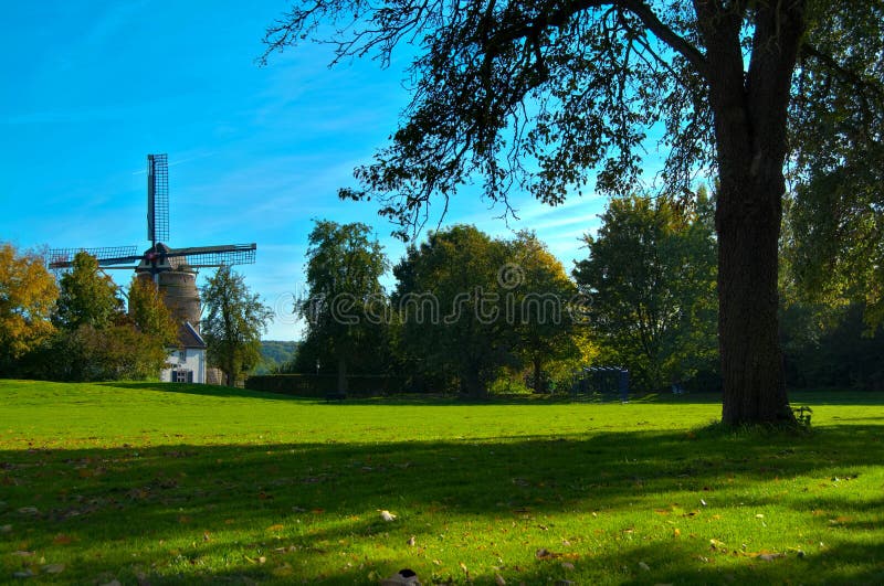 Dutch Windmill in Autumn Colors Stock Photo - Image of custom, holland ...