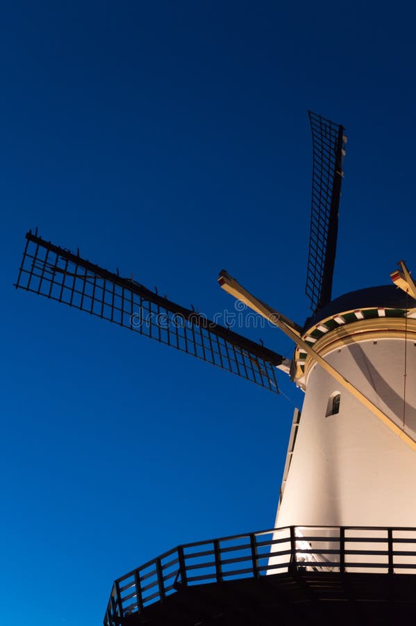 Dutch Windmill Blue Background Stock Image - Image of blue, dutch: 37915075