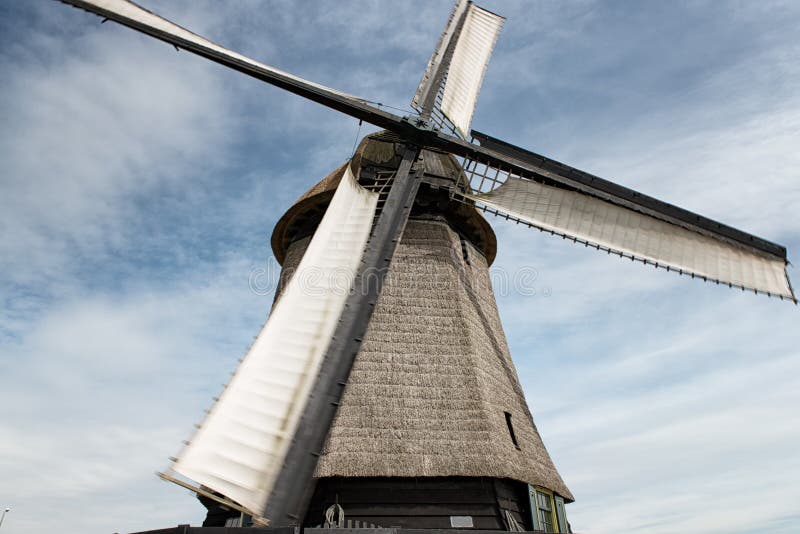 A Dutch Windmill stock photo. Image of buildings, back - 72382980
